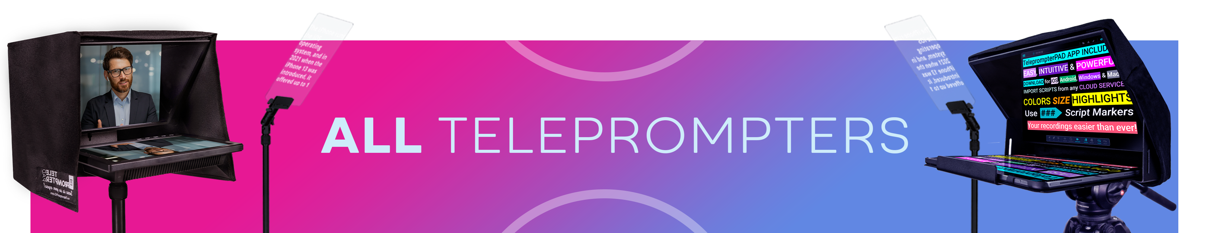Complete Teleprompter Kit: Ready-to-Use Pack for All Devices ...