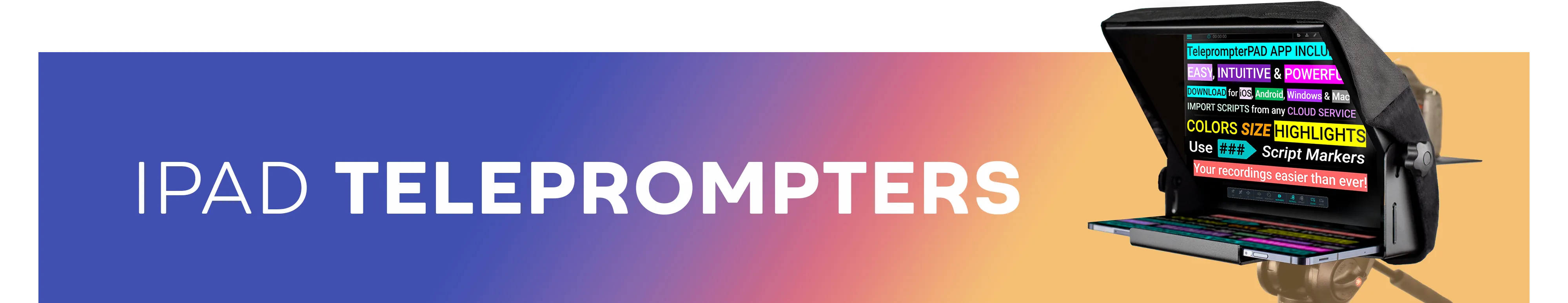 Tablet Teleprompter: Compatible with iPad, Android, Windows & Mac ...